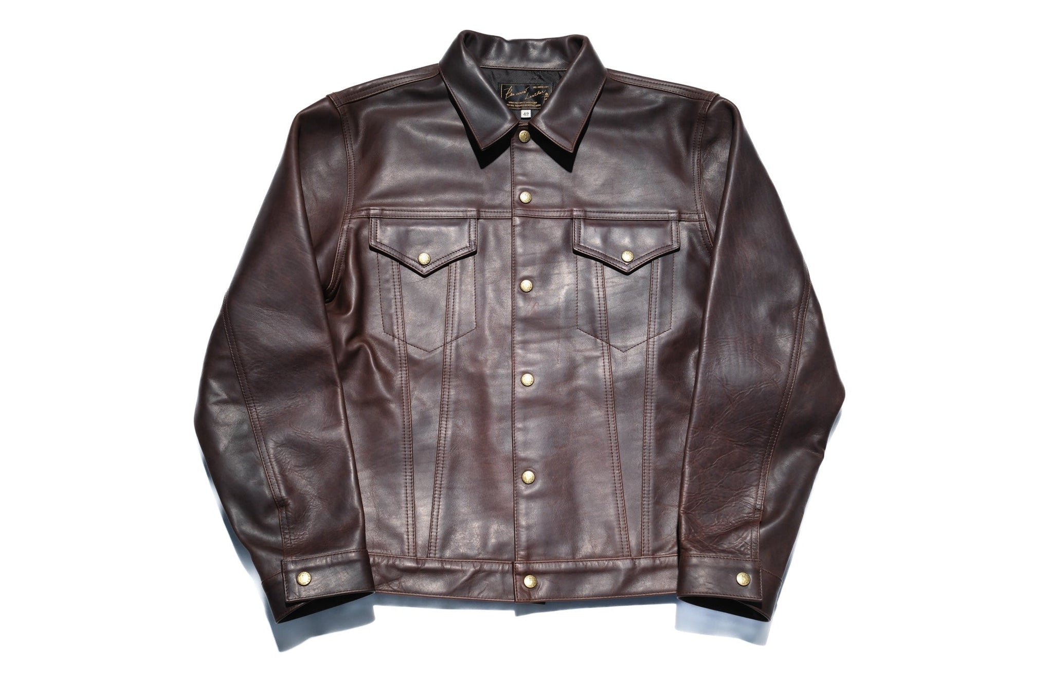 BONCOURA Hand-Waxed Horsehide Type 3 Jacket (Brown Teacore) - CORLECTION