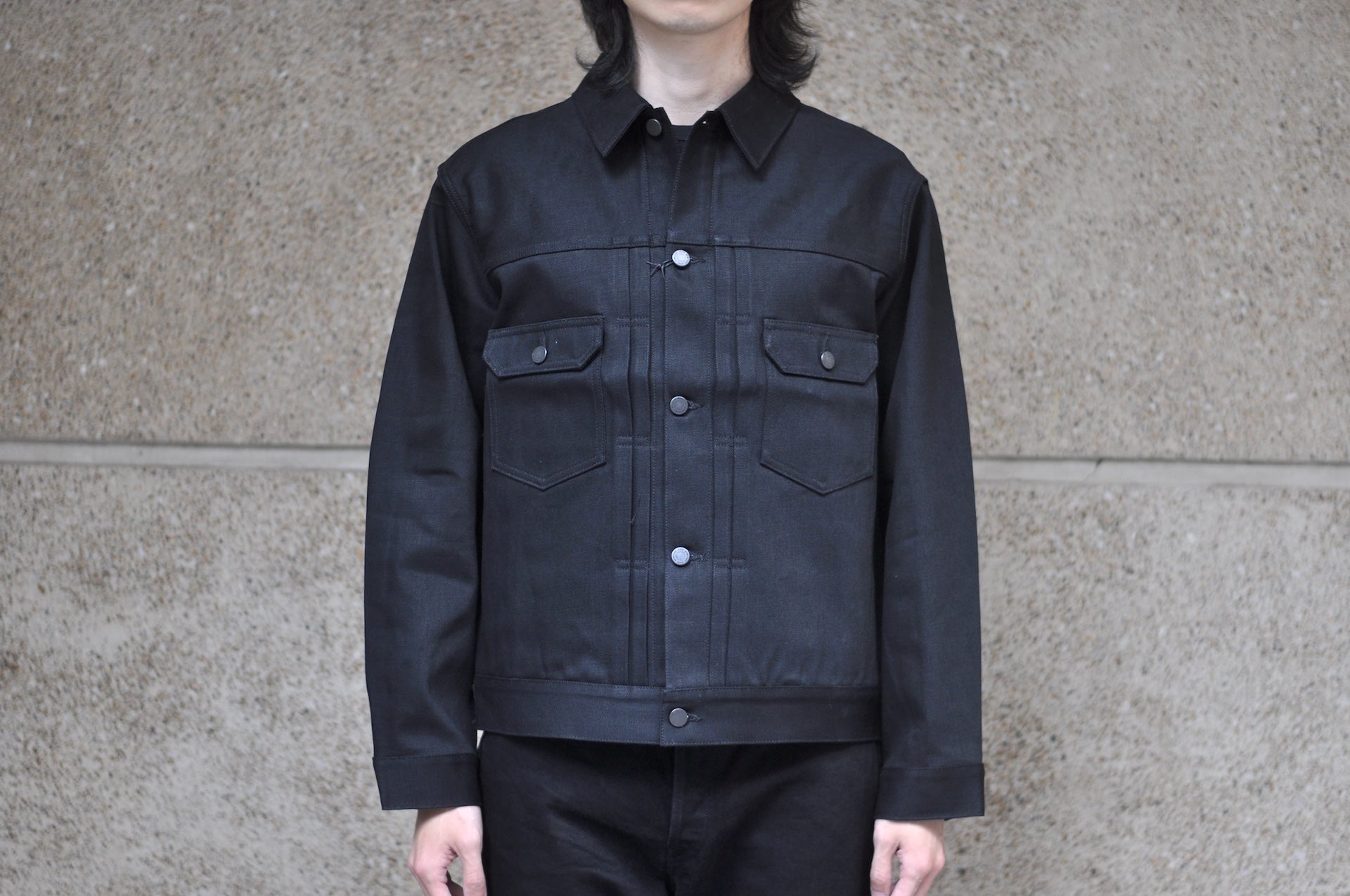 MOMOTARO JEANS 14.7oz "Solid Black" Modified Type 2 Denim Jacket ...