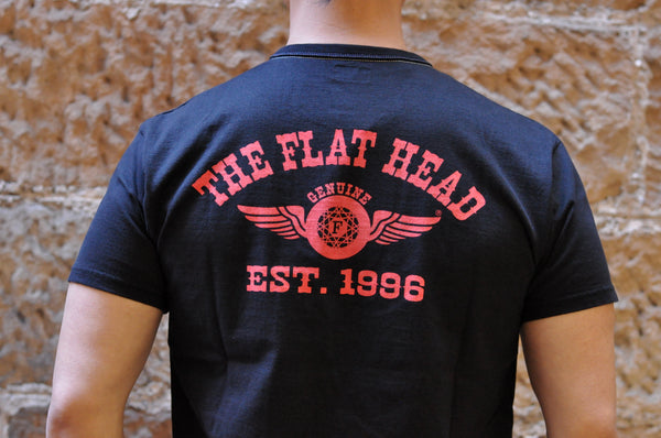 The Flat Head 7oz "Flying Wheel" Loopwheel Tee (Black) - CORLECTION