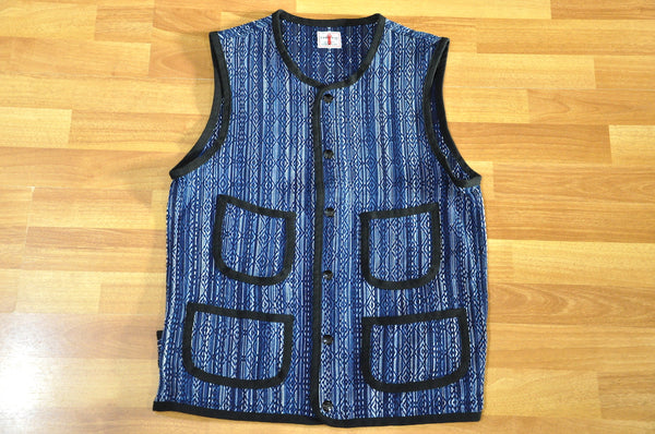 Samurai Woven 'Hobo' Indigo Vest - CORLECTION