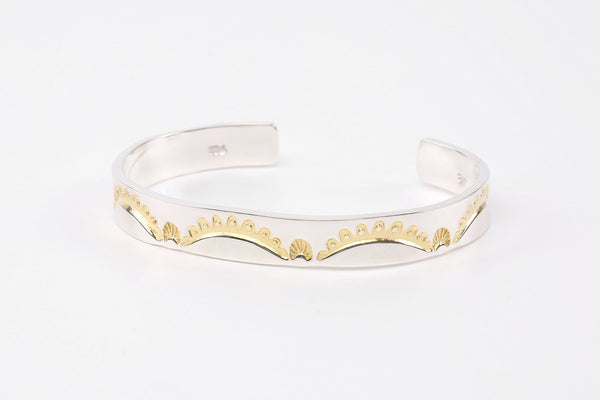 LEGEND 10MM ‘CROWN’ BANGLE WITH 24K GOLD - CORLECTION