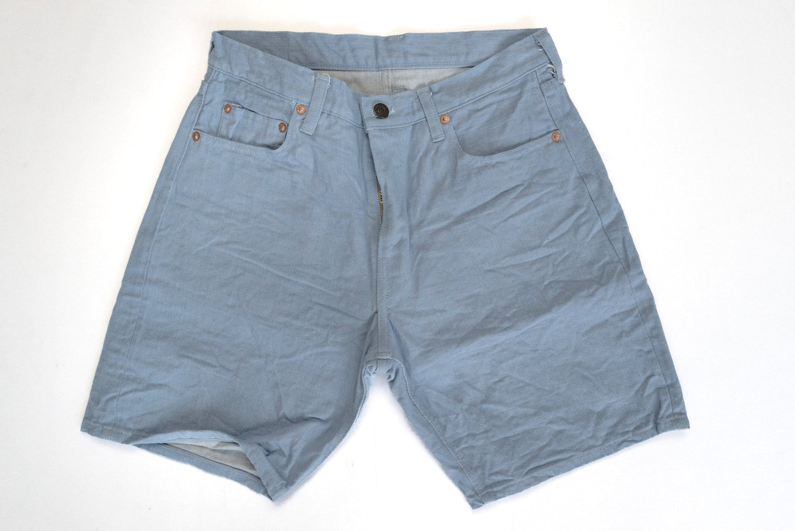 Warehouse 13.5oz Sax Blue Denim Shorts (Slim fit) - CORLECTION