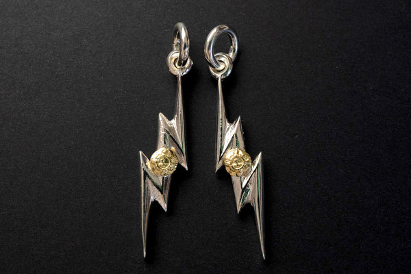 FIRST ARROW'S "LIGHTNING STRIKE" PENDANT WITH 18K GOLD EMBLEM (P-350 ...