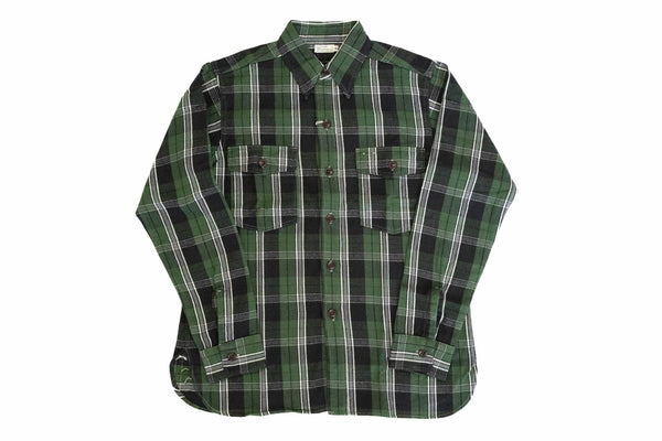 Warehouse Co 10oz 'Duck Digger' Selvage Flannel Early Workshirt (Green ...