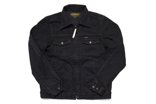 Iron Heart 14oz Broken Twill Denim Work Jacket (Indigo X Black ...