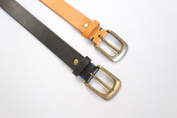 JAPAN BLUE TOCHIGI COWHIDE NARROW BELT - CORLECTION