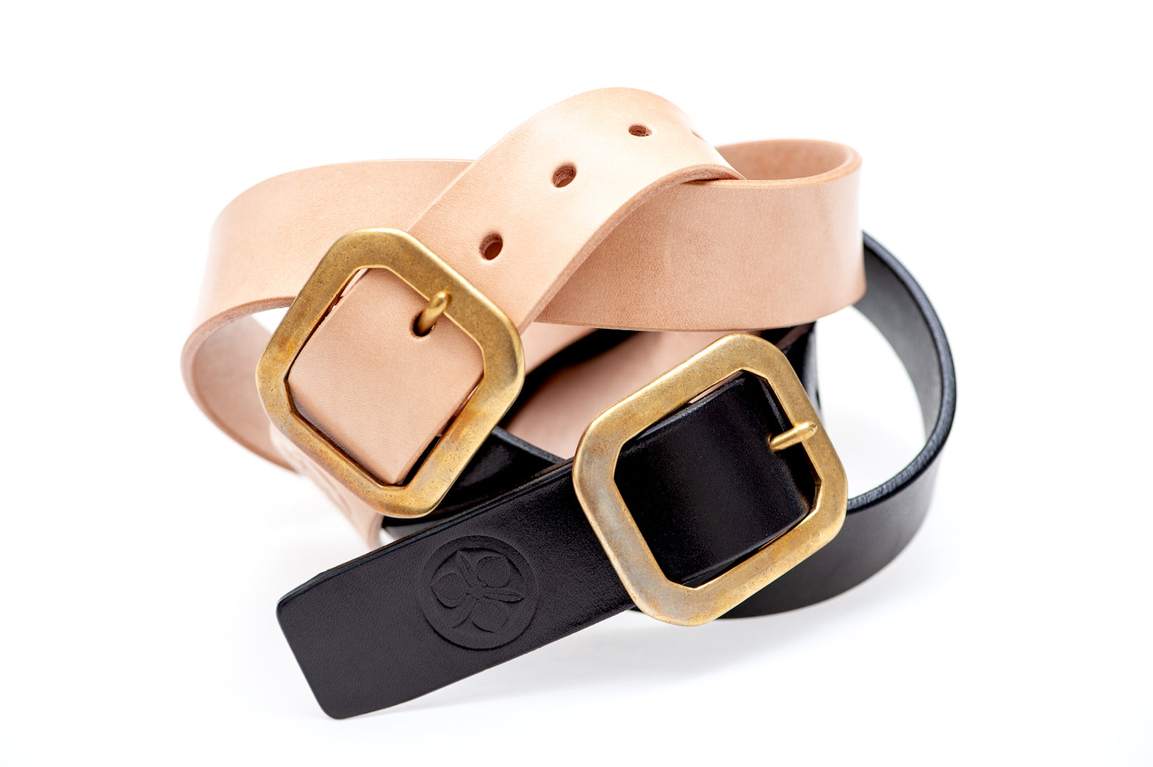 MOMOTARO "PEACH EMBLEM" COWHIDE BELT - CORLECTION