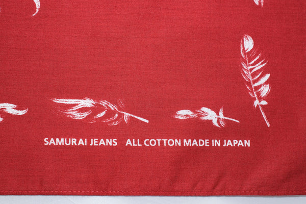 Samurai "Yatagarasu" Cotton Bandana (Red) - CORLECTION