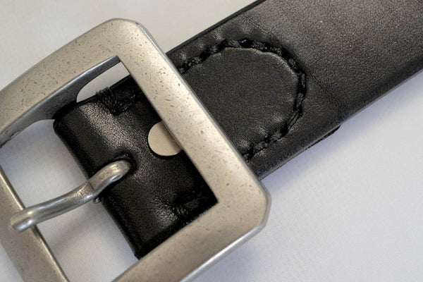 Unique Garment 'Garrison' Full Grain Cowhide Belt (Black Tea-core ...